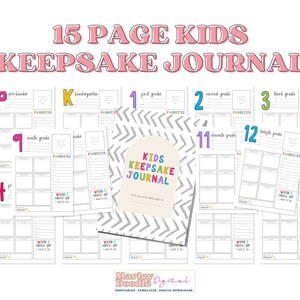 Kids Keepsake Journal Printable School Memory Book - Etsy