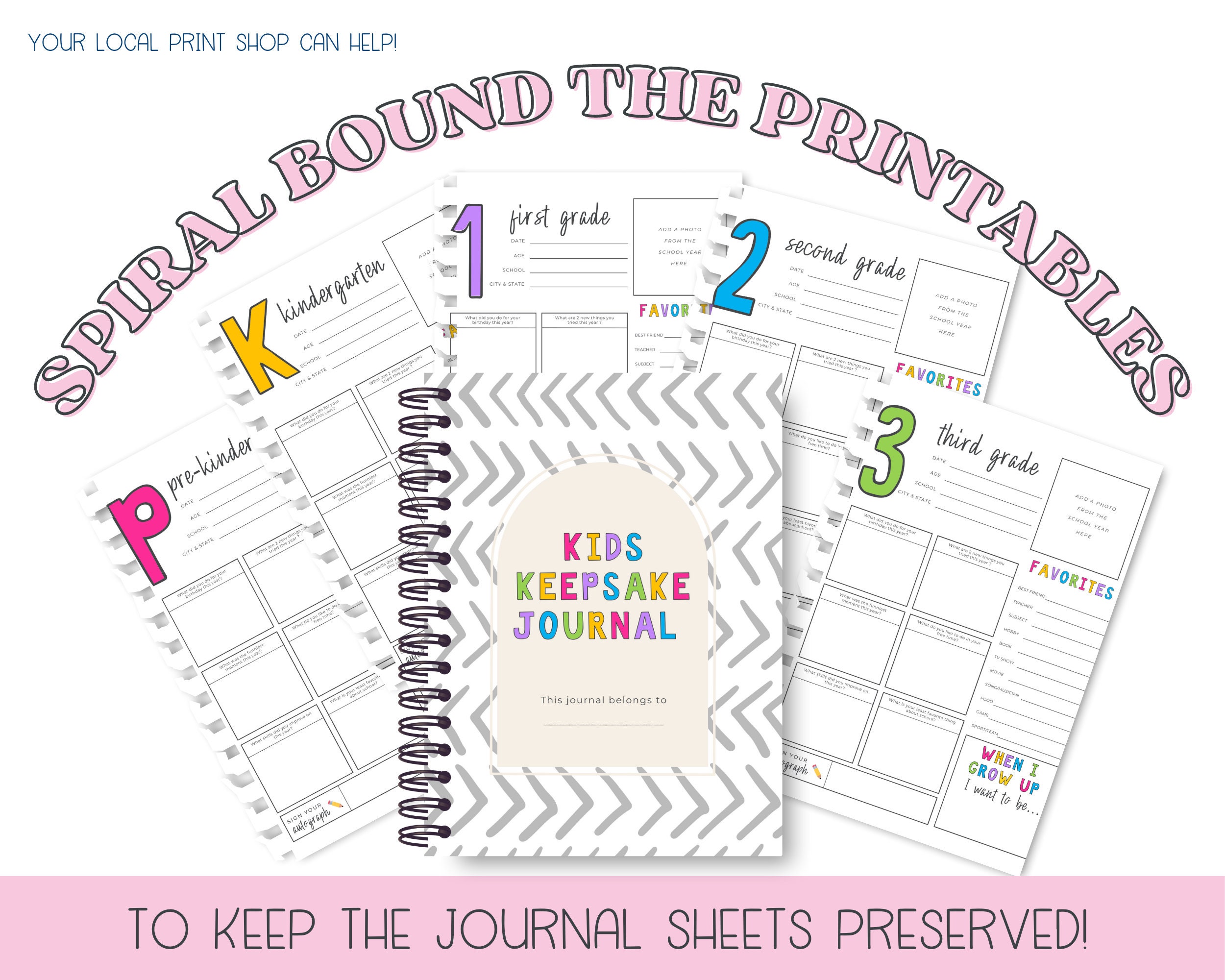 Kids Keepsake Journal, Printable School Memory Book - Etsy