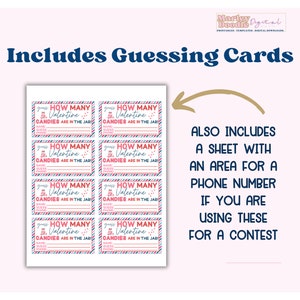 Valentines Candy Guessing Game: Classroom Party (PDF) - Etsy