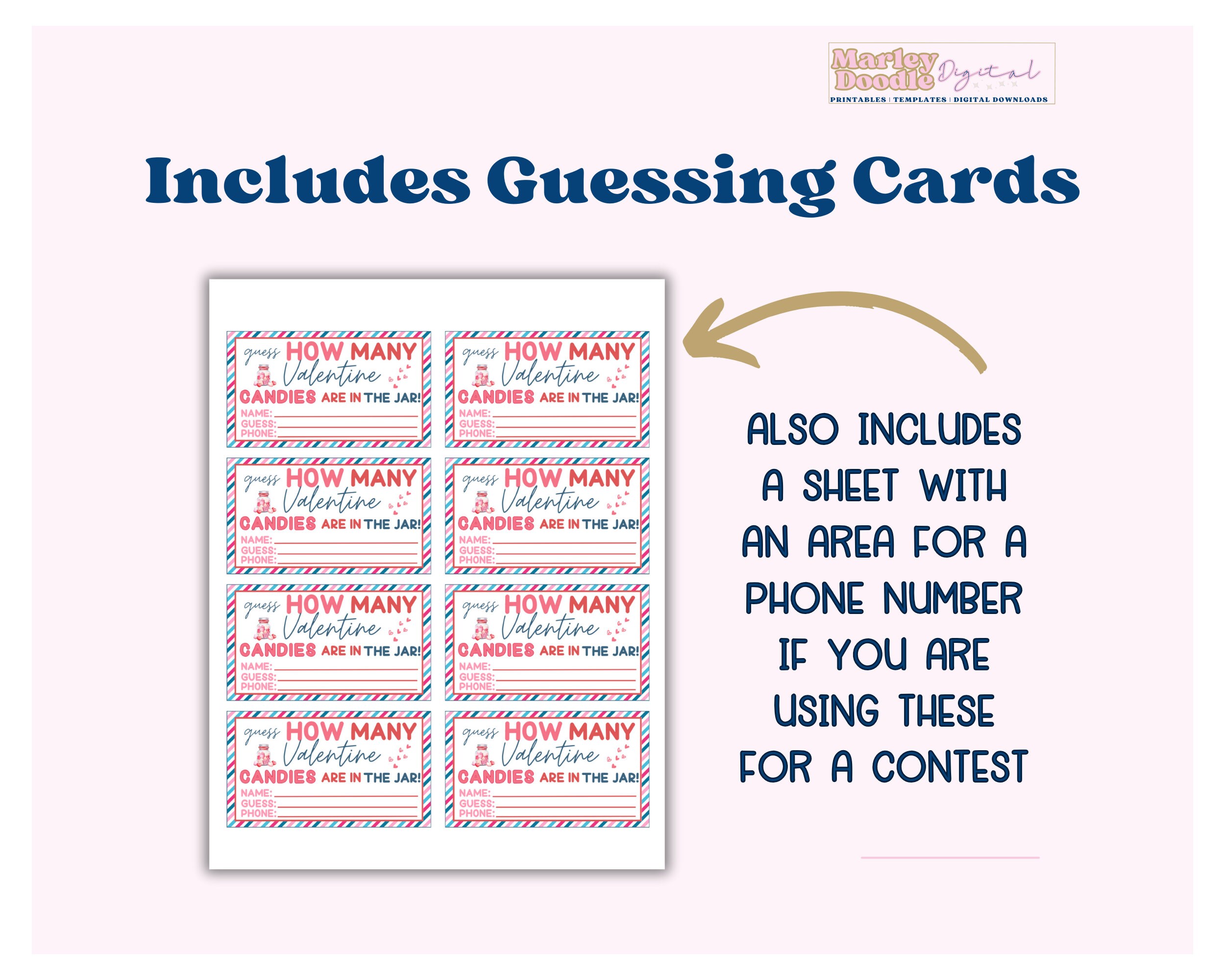 Valentines Candy Guessing Game, How Many Valentines Candies Are in the ...