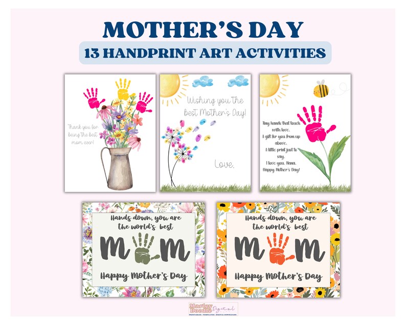 Printable Mothers Day Handprint Craft, Preschool Activities for Mothers ...