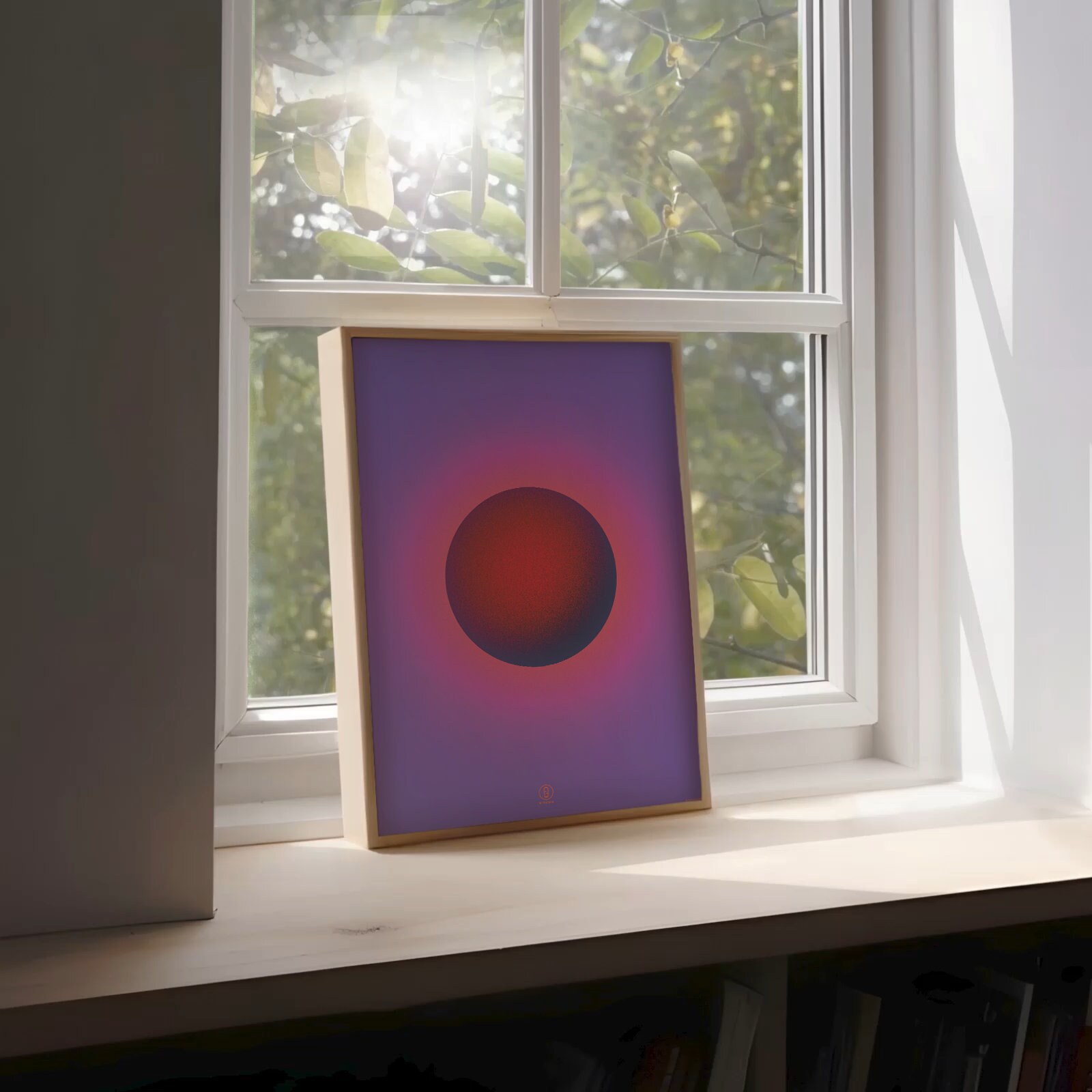 Positive Aura Poster Serenity Sphere Gradient Wall Art Peaceful Bedroom ...