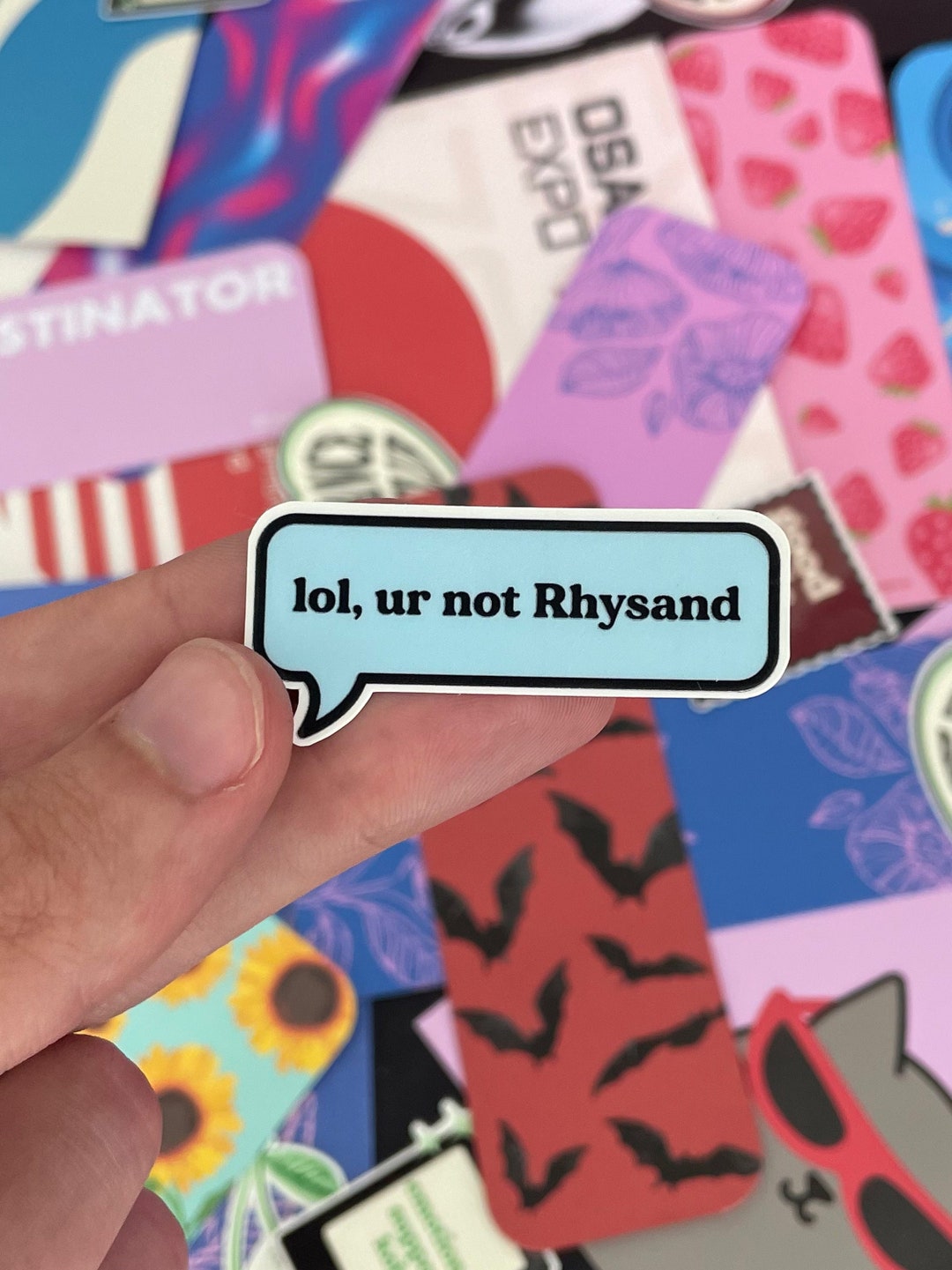 Lol Ur Not Rhysand Stickers Blue Bookish Sticker Kindle Kobo Decor ...