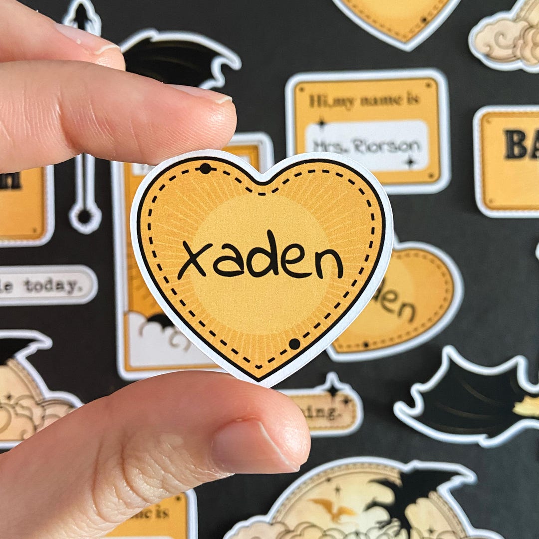 Xaden Sticker Fourth Wing Lover Gift Xaden Riorson Heart Sticker for ...