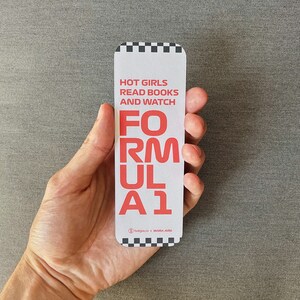 Formula One Bookmark Hot Girls Red and Watch Formula 1 Lovers Bookmark ...