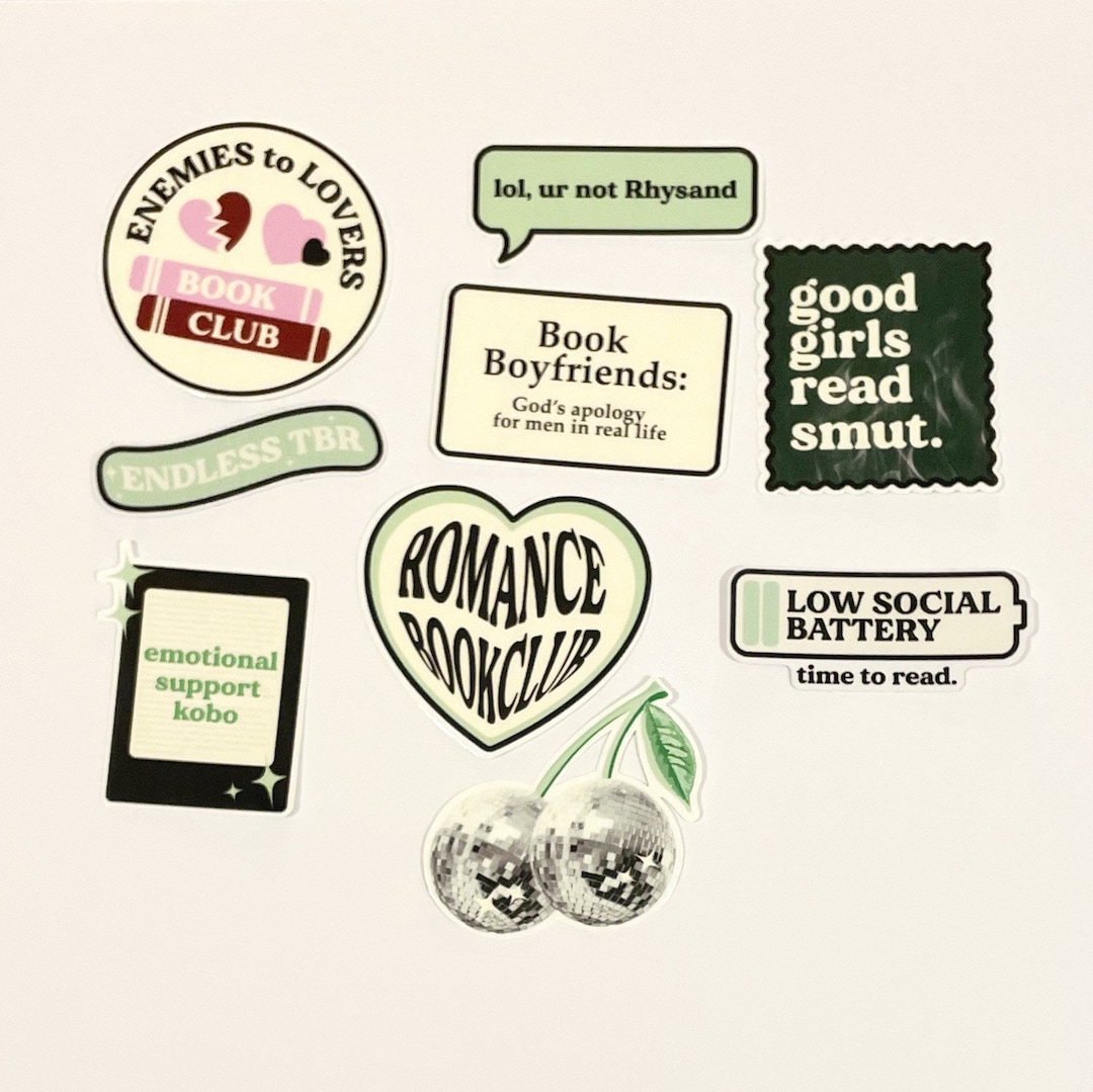 Pack Kindle Stickers Green Bookish Sticker Pack Kindle Kobo Decor ...