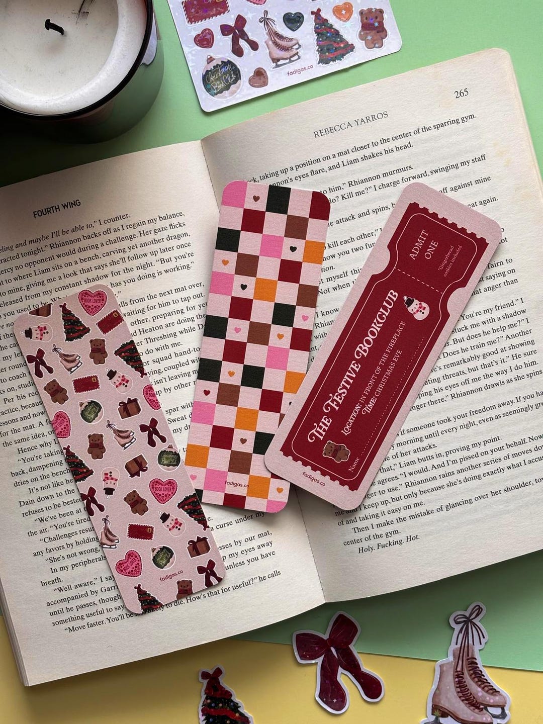 Christmas Bookmark Bundle | Set of 3 Festive Bookish Designs | High ...