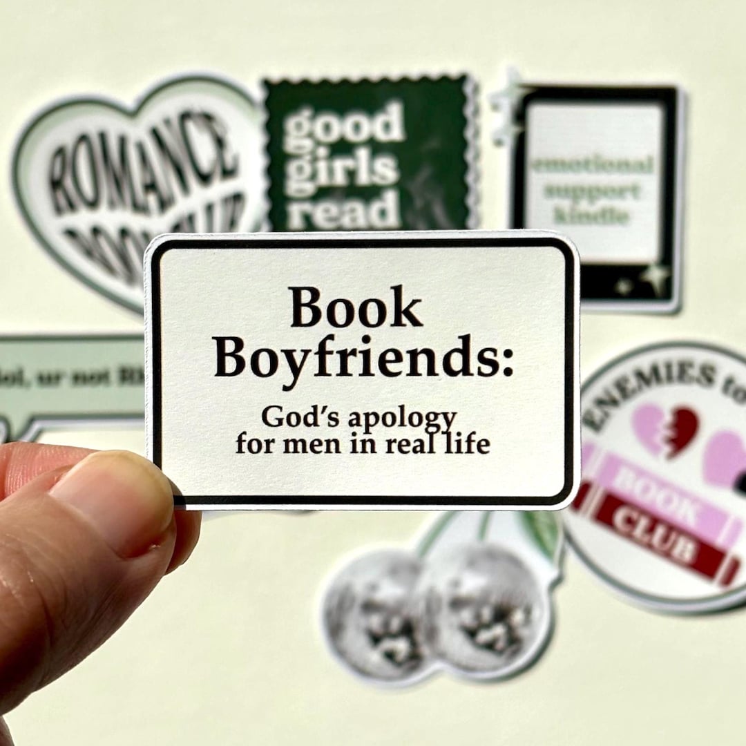 Book Boyfriends Stickers White Bookish Sticker Kindle Kobo Decor ...