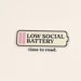 Low Social Battery Time to Read Stickers Pink Bookish Sticker Kindle ...