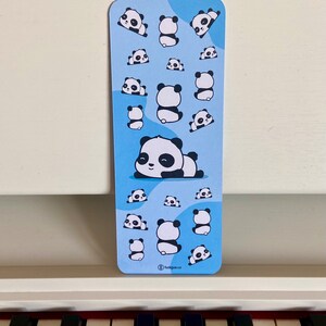 Panda Bookmark Cute Panda Pattern Blue Bookmark for Booklovers Animal ...