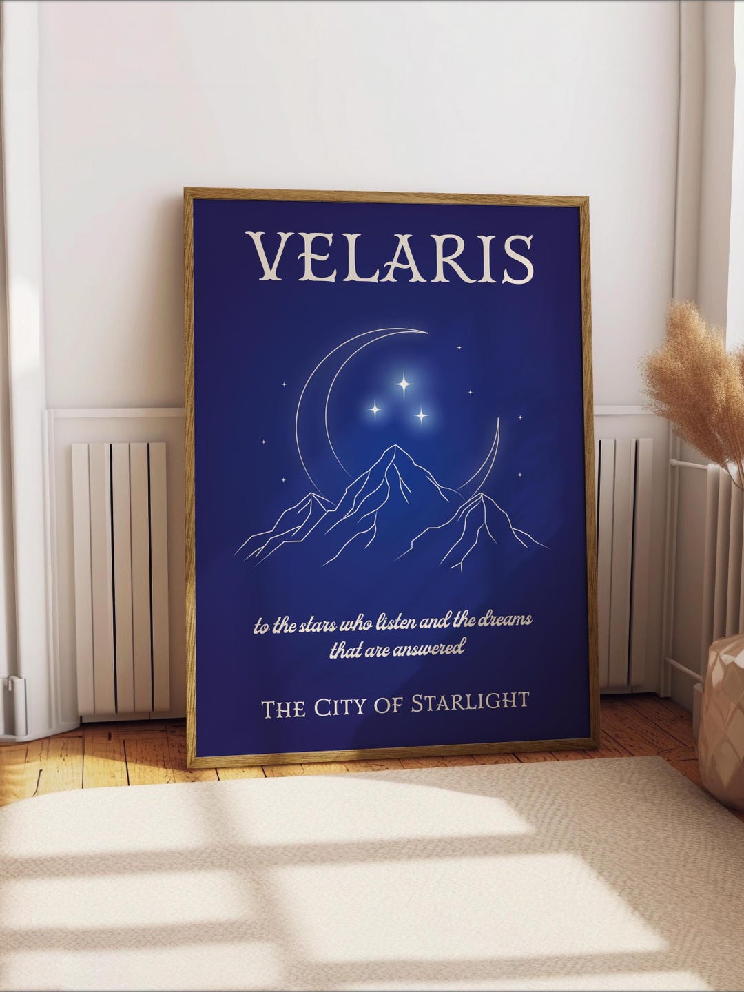 Acotar Print Digital Download Velaris Bookshelf Acotar Decor City of ...