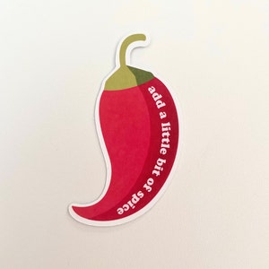 Hot Chilli Sticker Spice Cottage Core Girly Bookish Sticker SMUT Decor ...