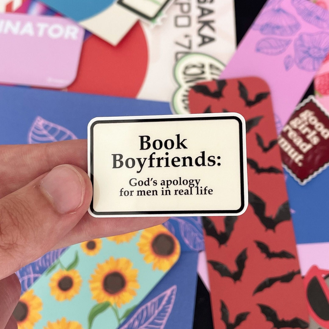 Book Boyfriends Stickers White Bookish Sticker Kindle Kobo Decor ...