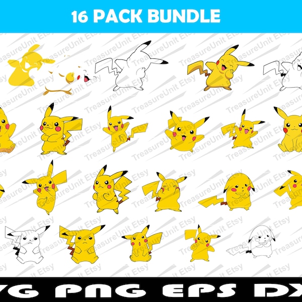 Pikachu Outline Svg - Etsy