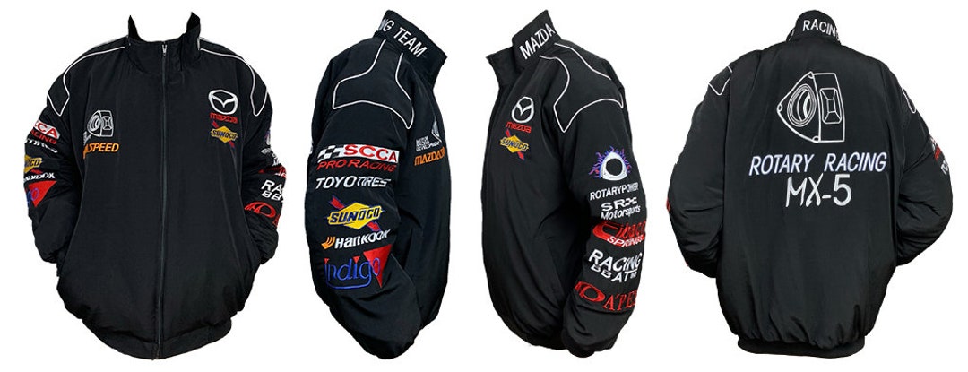 Mazda MX-5 Racing Jacket Black Racing Jacket Racing Jacket Nascar ...
