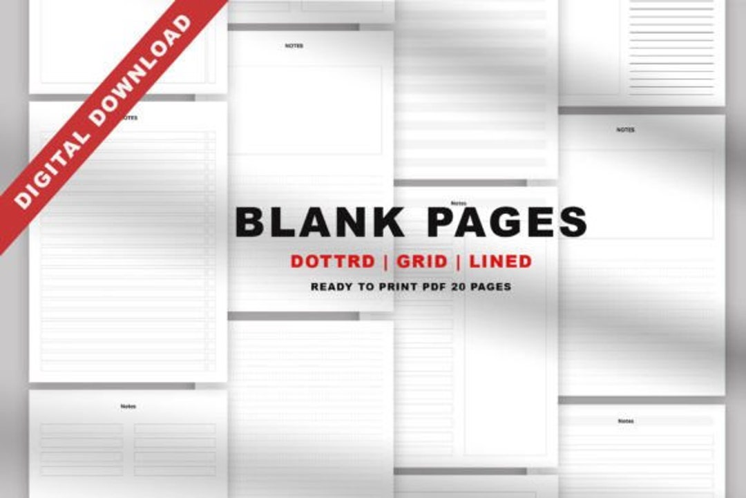 Digital Notebook Paper Pages - Etsy