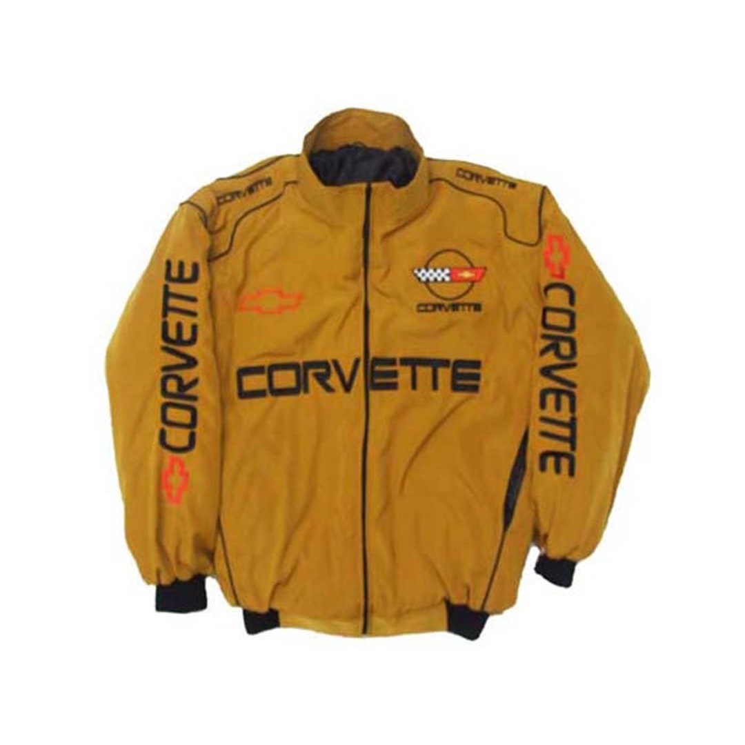 Corvette Racing Jacket Gold Man Nascar Racing Racing Jacket Vintage ...