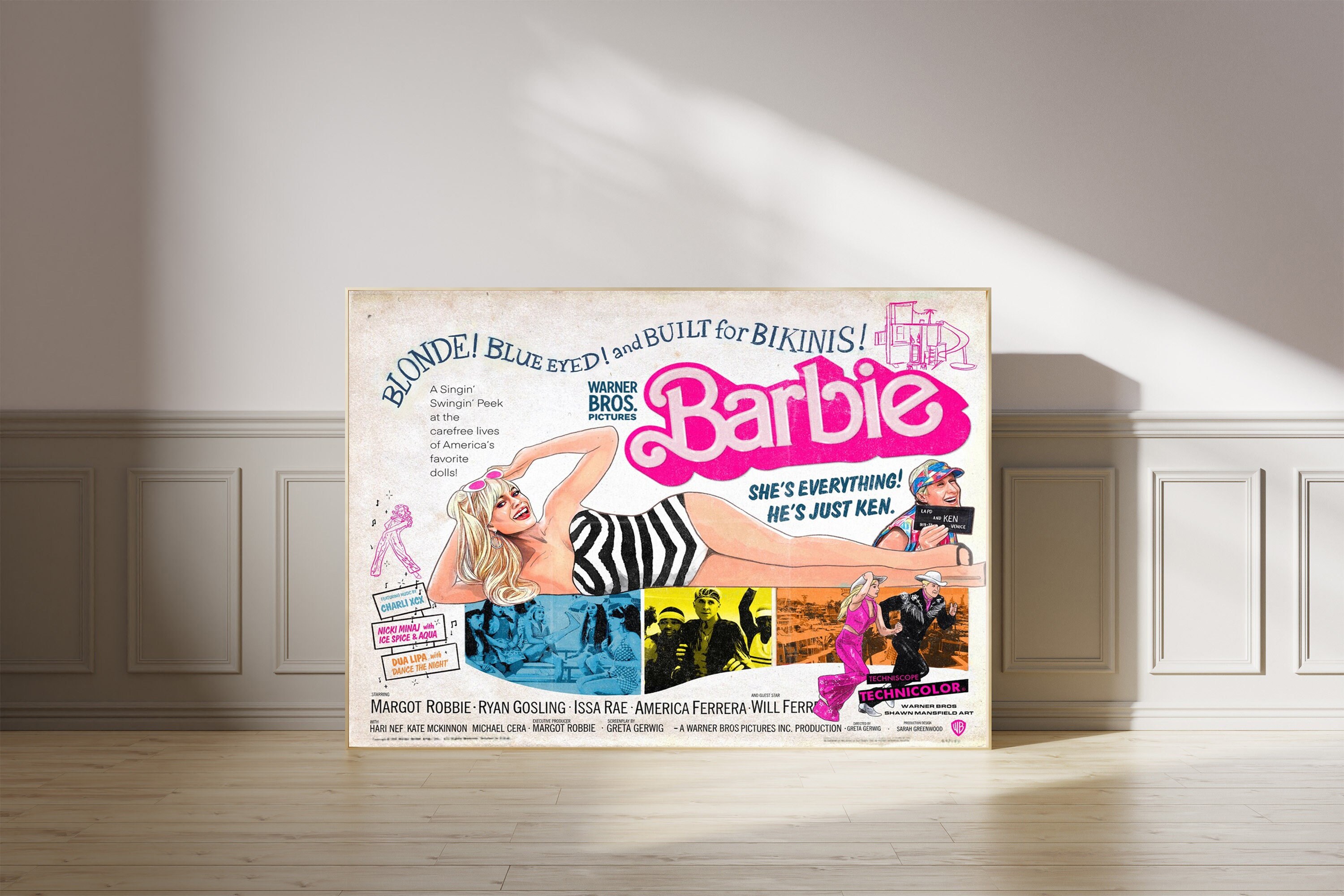 Barbie 2023 Movie Poster, Barbie The Movie Poster