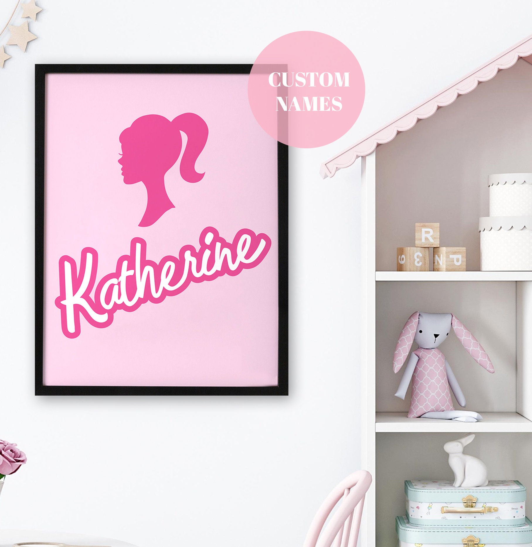 Custom Barbie Name Poster, Barbie Movie Poster sold by Plo Koon Amber ...