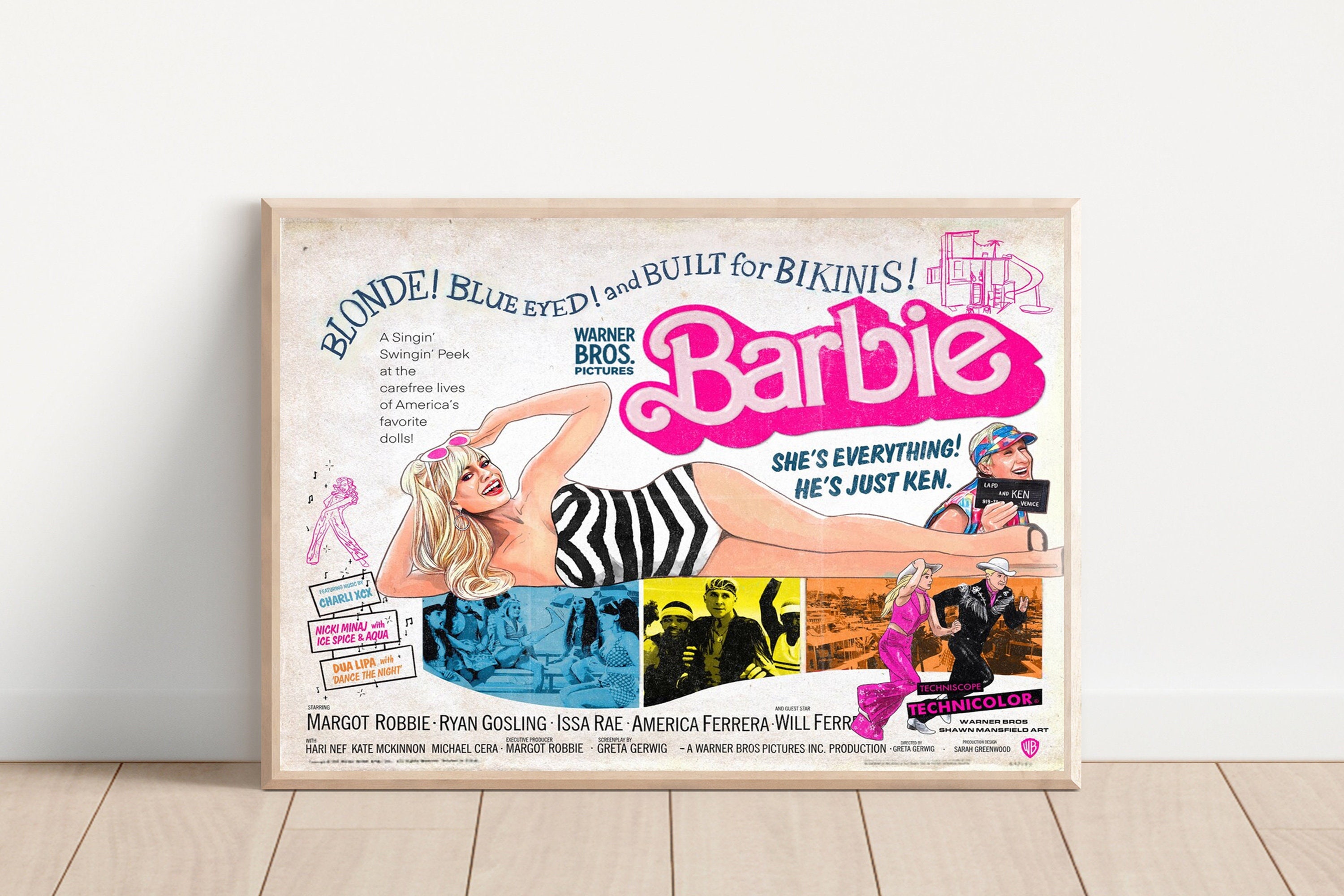 Barbie 2023 Movie Poster, Barbie The Movie Poster