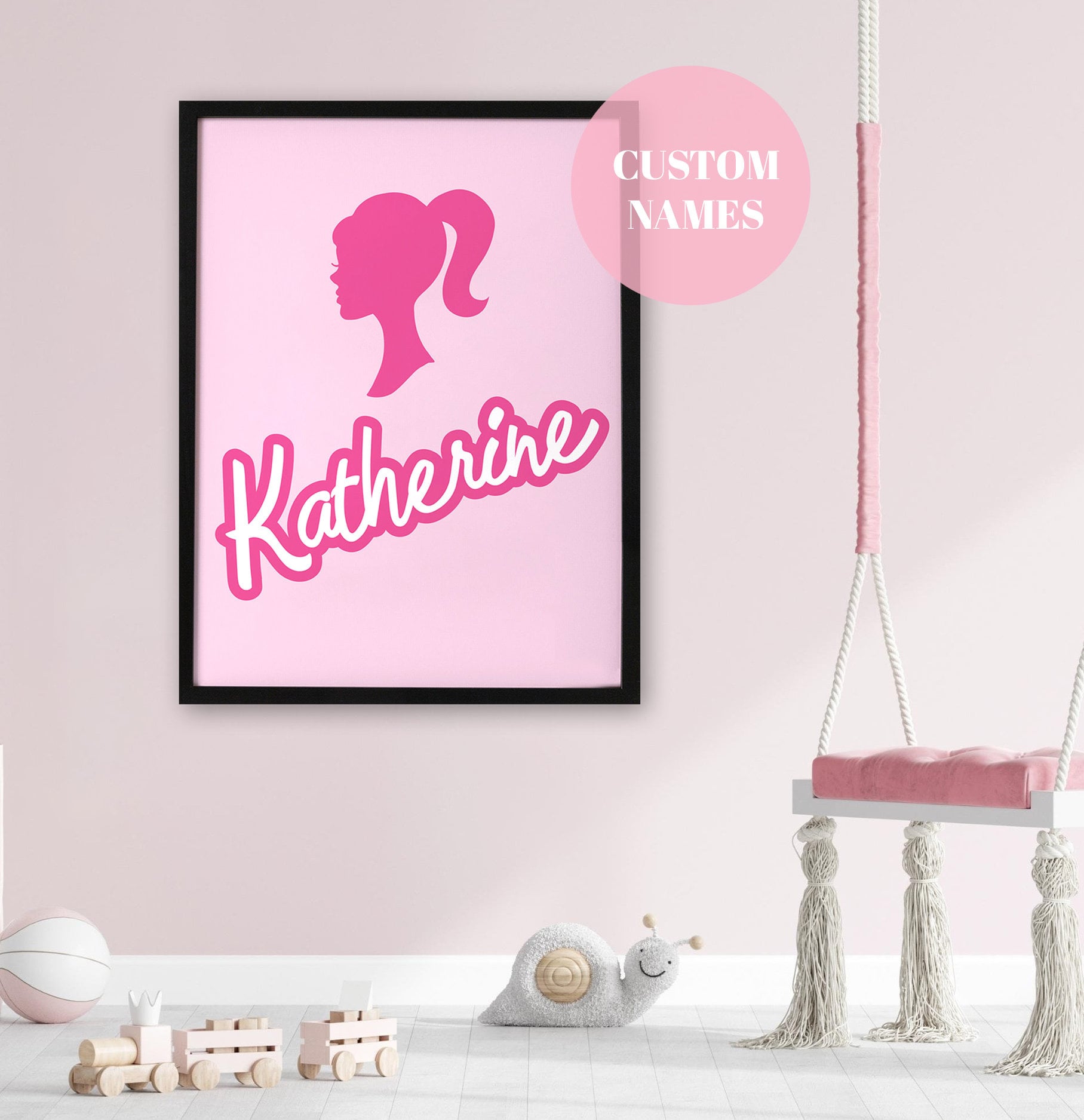Custom Barbie Name Poster, Barbie Movie Poster sold by Plo Koon Amber ...