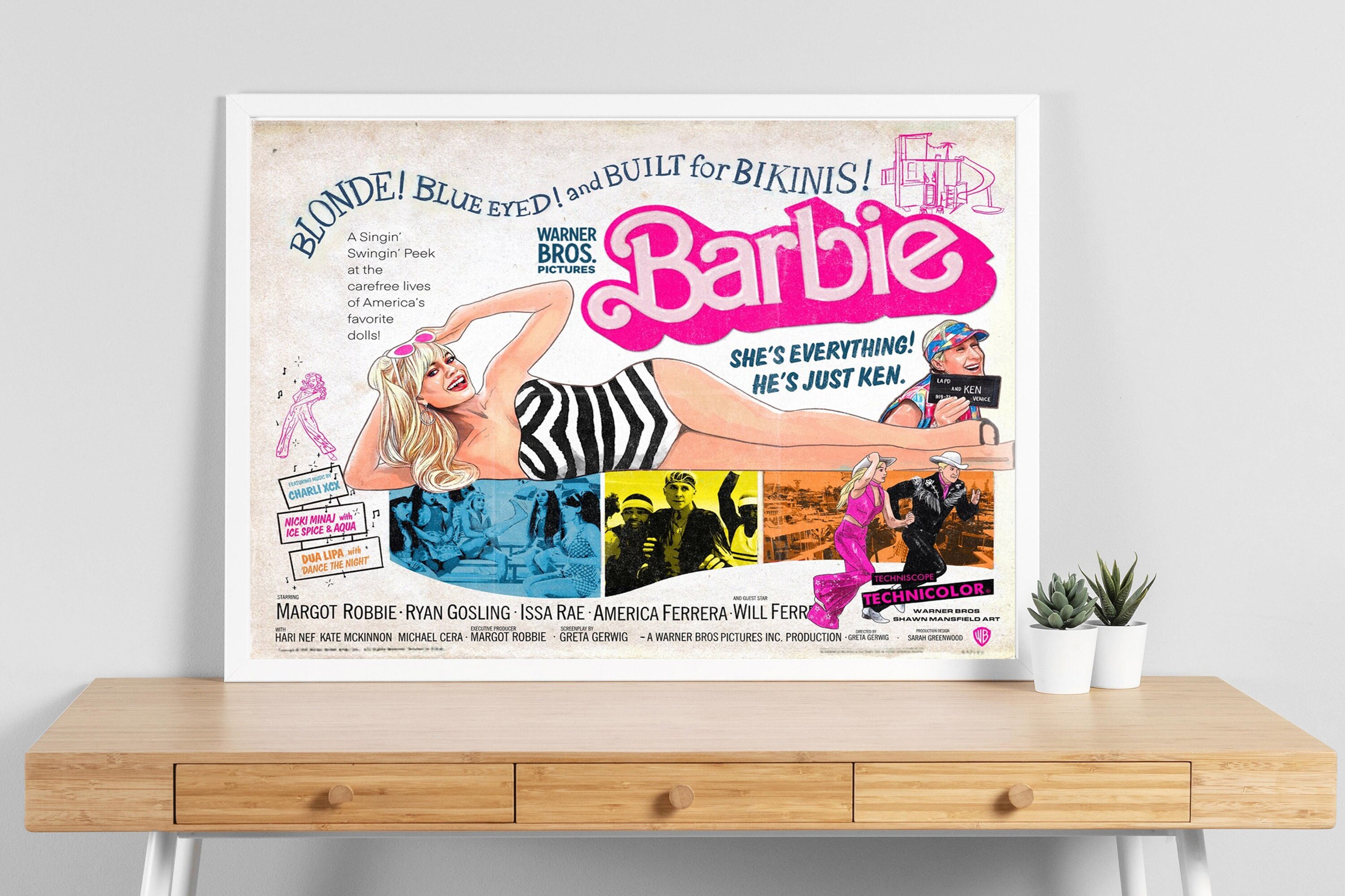 Barbie 2023 Movie Poster, Barbie The Movie Poster