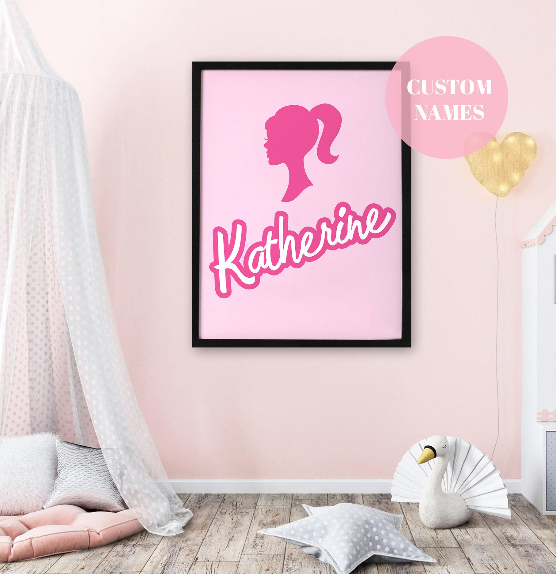 Custom Barbie Name Poster, Barbie Movie Poster sold by Plo Koon Amber ...