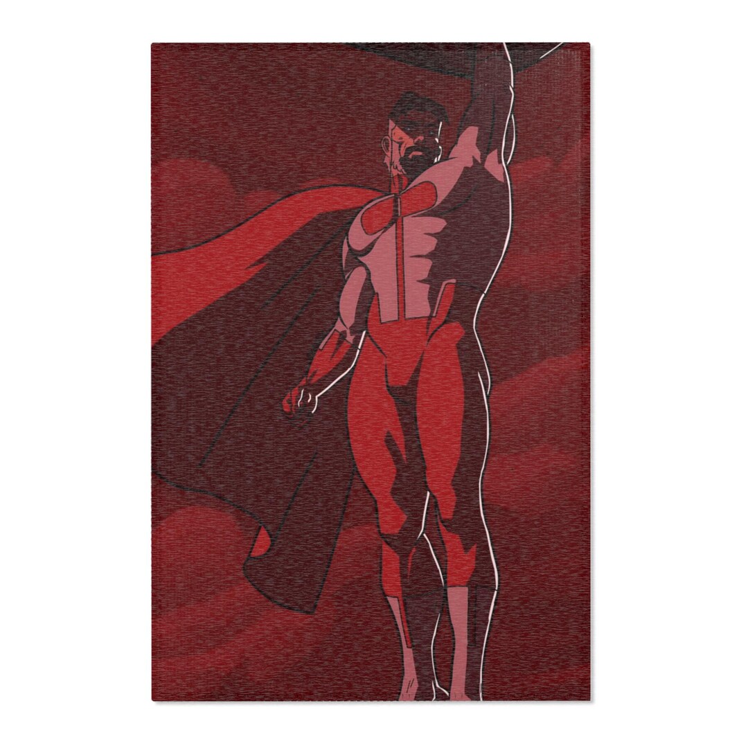 Heroic Superhero-omniman Merch Area Rug, Marvel-inspired Floor Mat ...