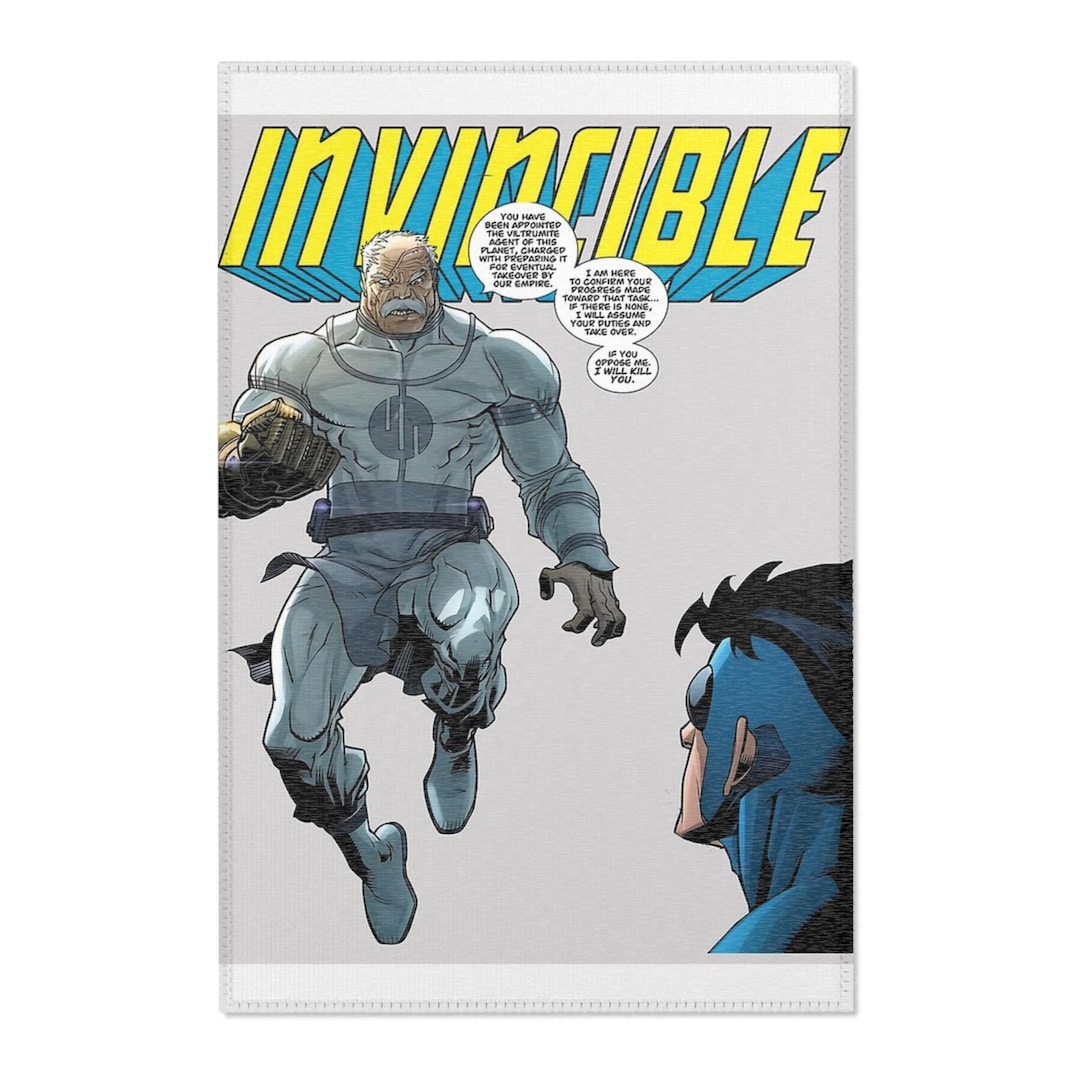 Superhero Conquest-vs-invincible Retro Area Rug | Invincible Comic ...