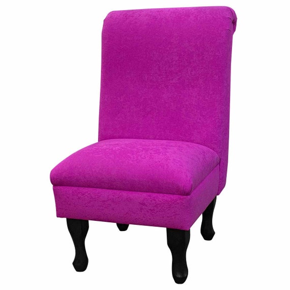 Fuchsia Pink Soft Bedroom Slipper Chair Dining Dressing Table Chair British Handmade Etsy UK