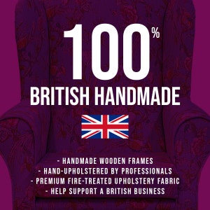 Stag Deer Wingback Sofa | 2 Seater Upholstered Fireside Queen Anne ...