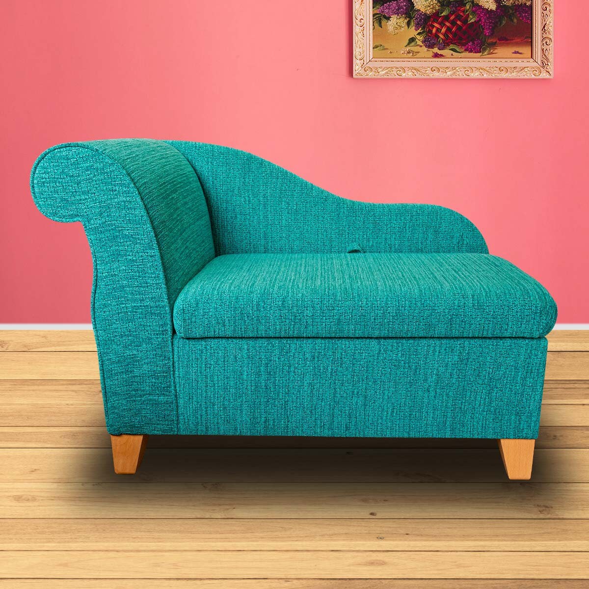 Turquoise chaise store