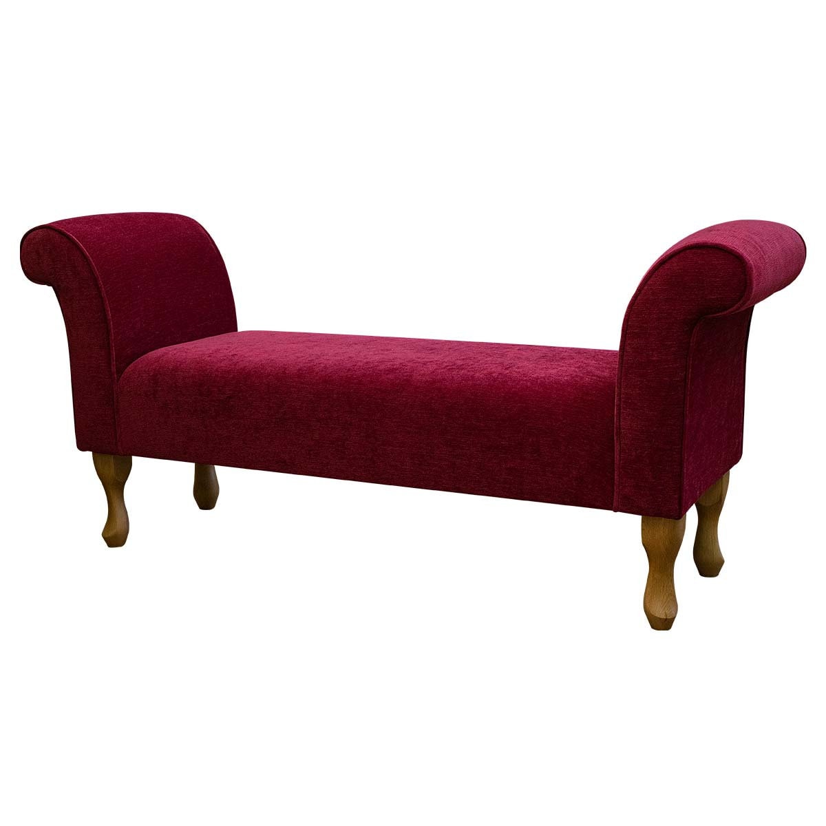 Wine Red Velvet Window Seat Handmade Upholstered Bed End Bench British Bespoke Made Etsy UK