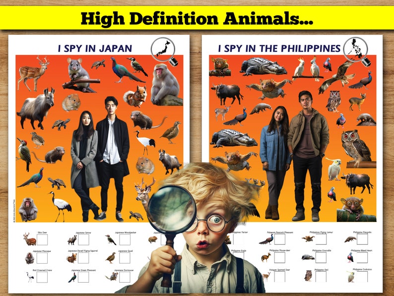 Search and Find Worksheets: Counting Activities Featuring Endangered ...