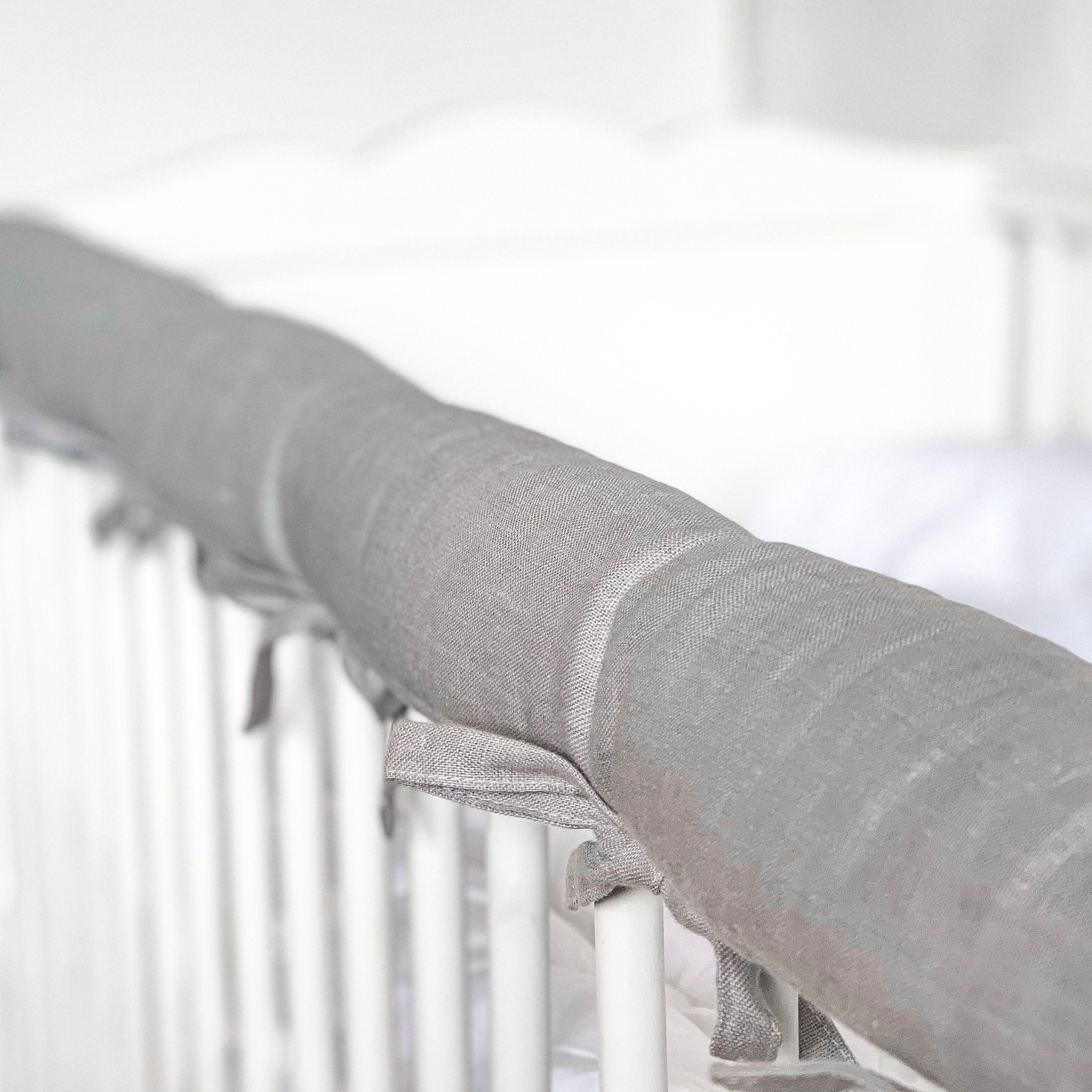 Light Gray Linen Rail Cover - Etsy