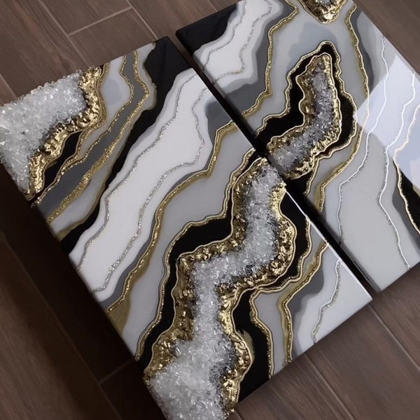 Resin Geode Wall Plates - Etsy