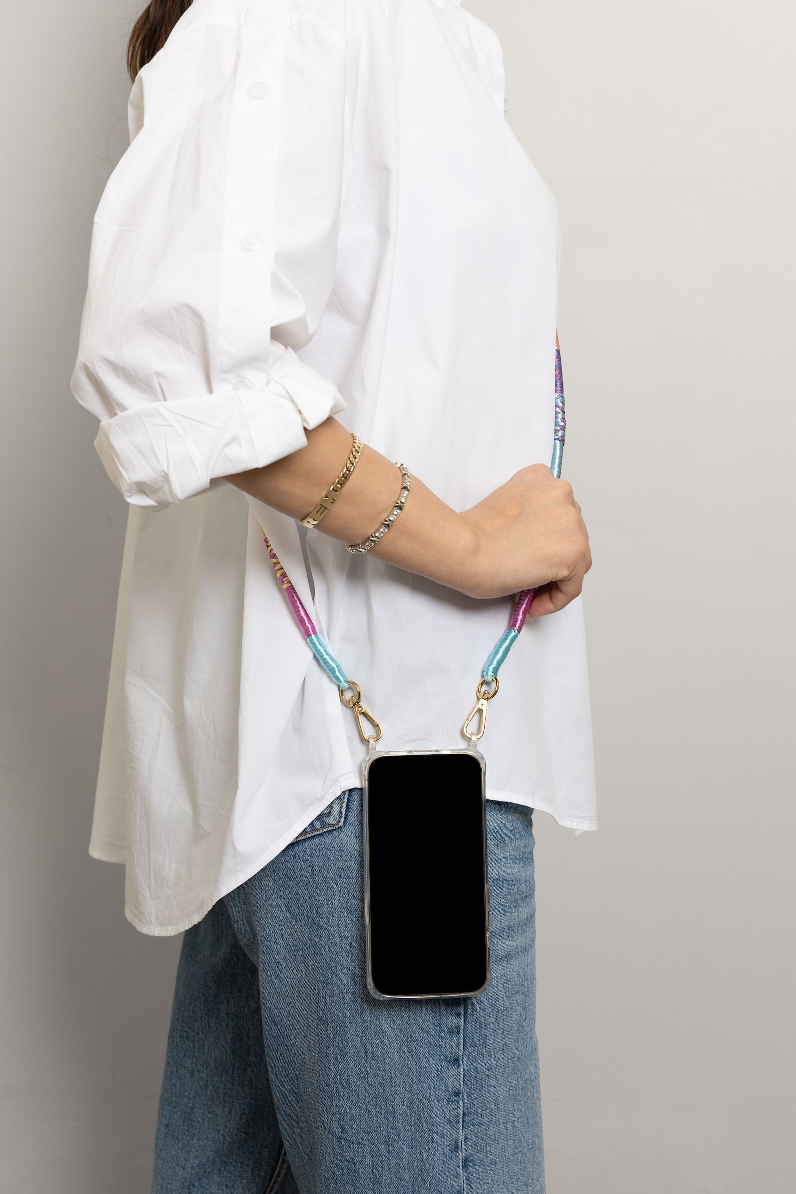 Crossbody Phone Strap/ iPhone Case With Long Strap/ Handmade Phone ...