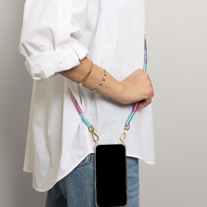 Crossbody Phone Strap/ iPhone Case With Long Strap/ Handmade Phone ...