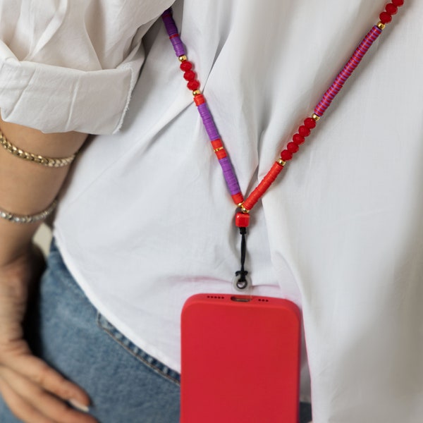 Handmade Pearl Phone Strap/ Crossbody Phone Strap/ iPhone Case With ...