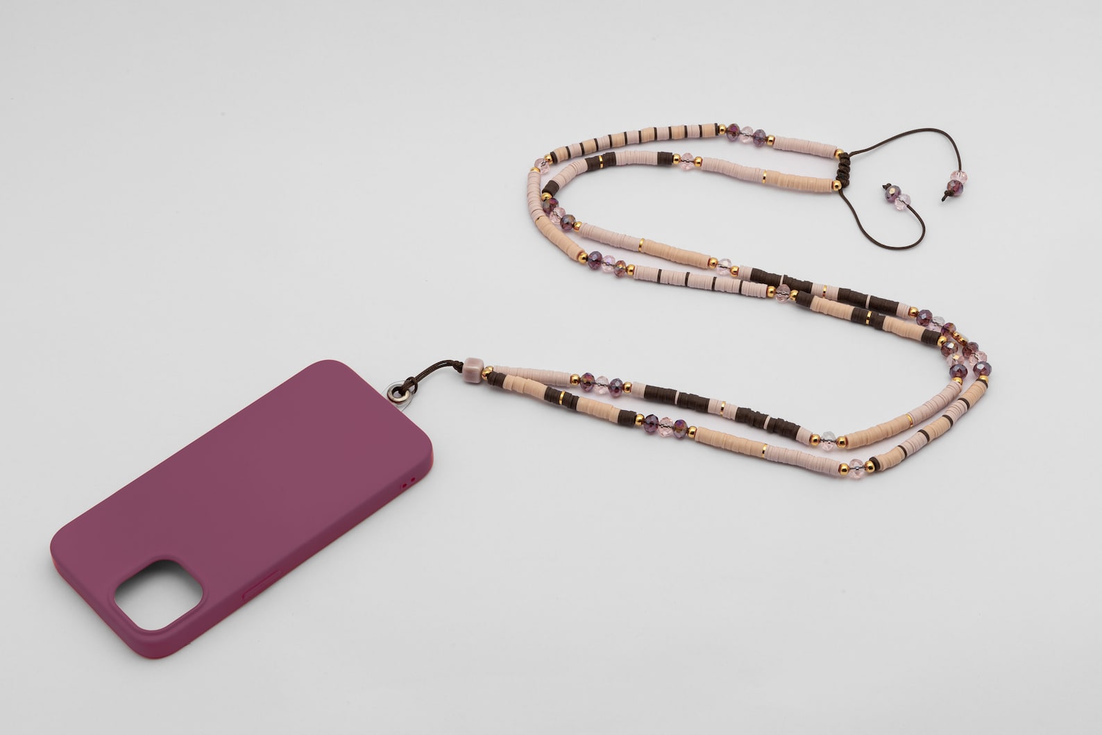Beaded Crossbody Phone Strap / iPhone Case With Long Strap / Handmade ...