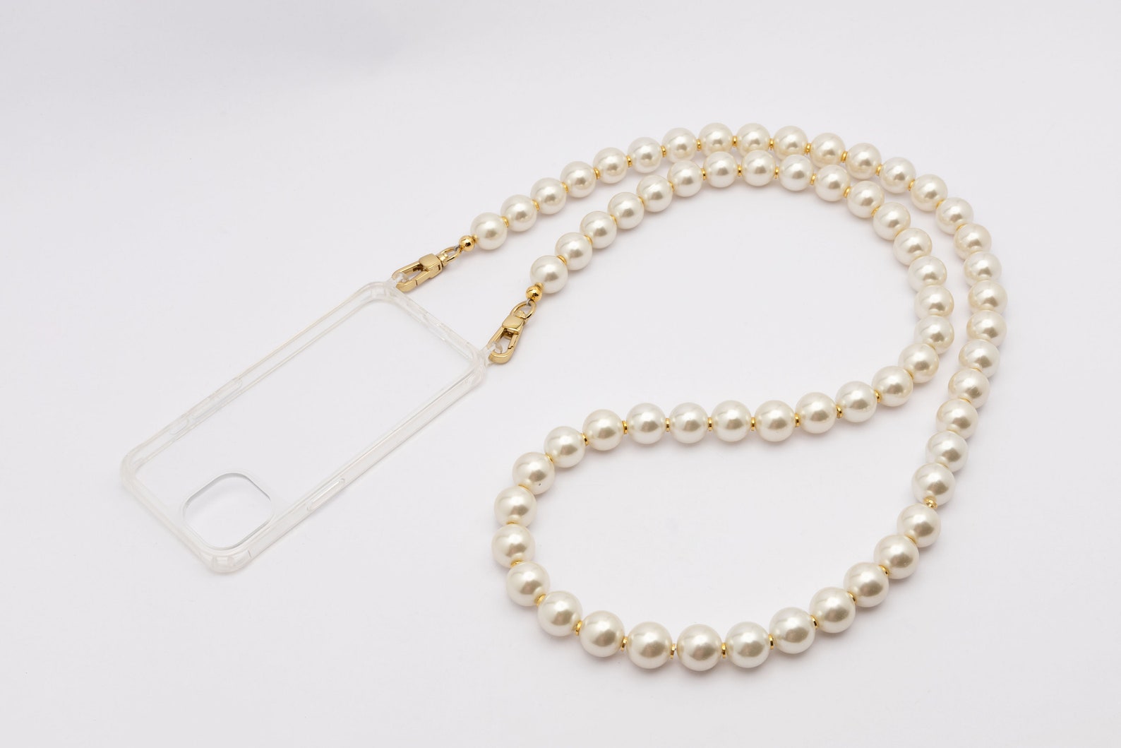 Handmade Pearl Phone Strap/ Crossbody Phone Strap/ iPhone Case With ...