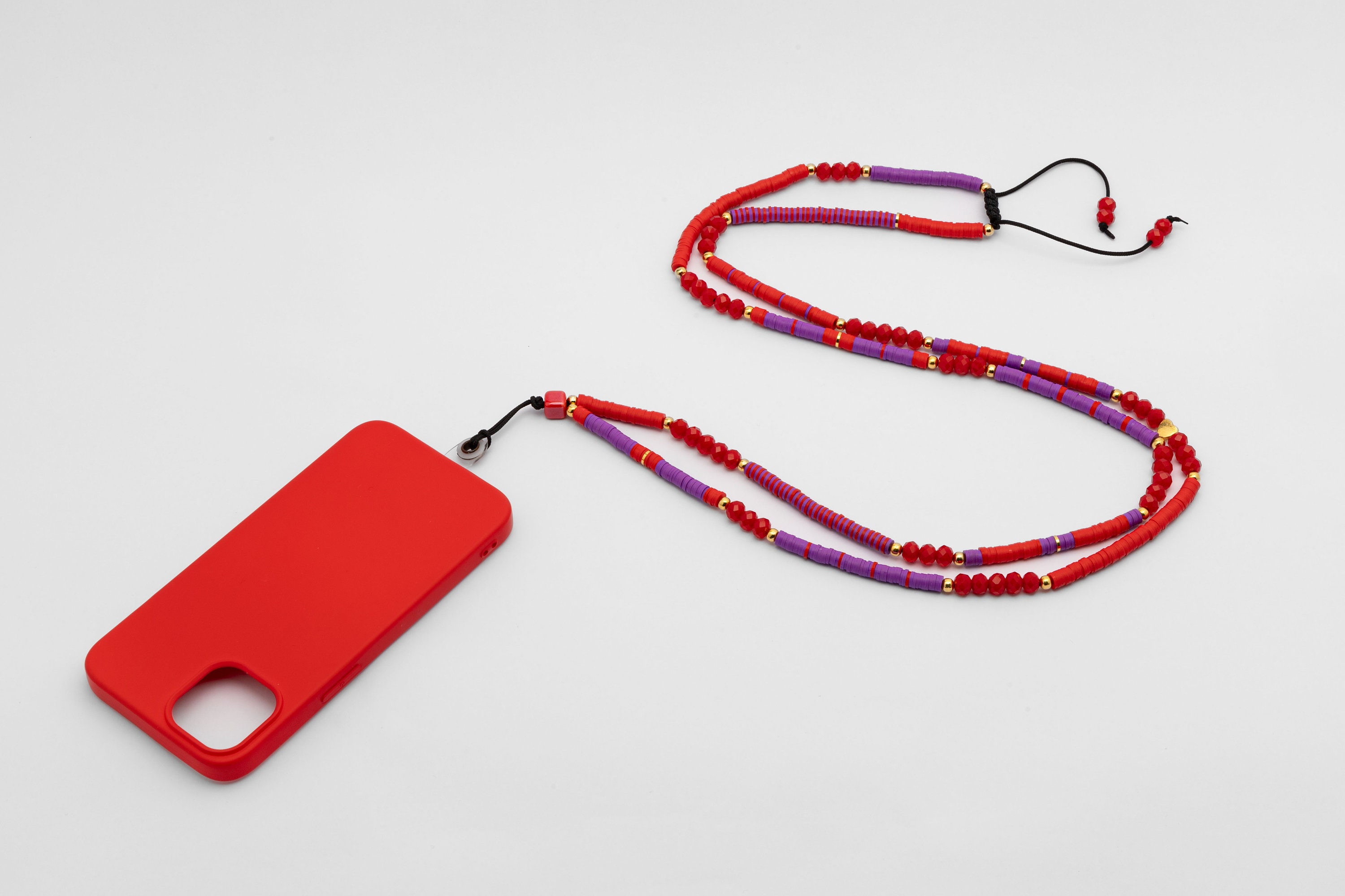 Beaded Crossbody Phone Strap / iPhone Case With Long Strap / Handmade ...