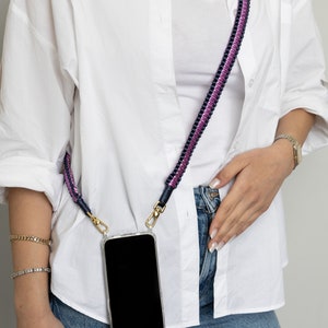 Handmade Macrame Phone Strap/ Crossbody Phone Strap/ iPhone Case With ...