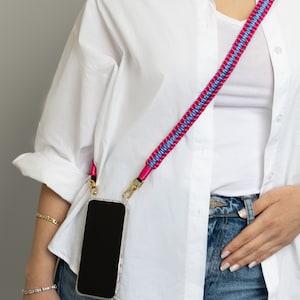Handmade Macrame Phone Strap/ Crossbody Phone Strap/ iPhone Case With ...