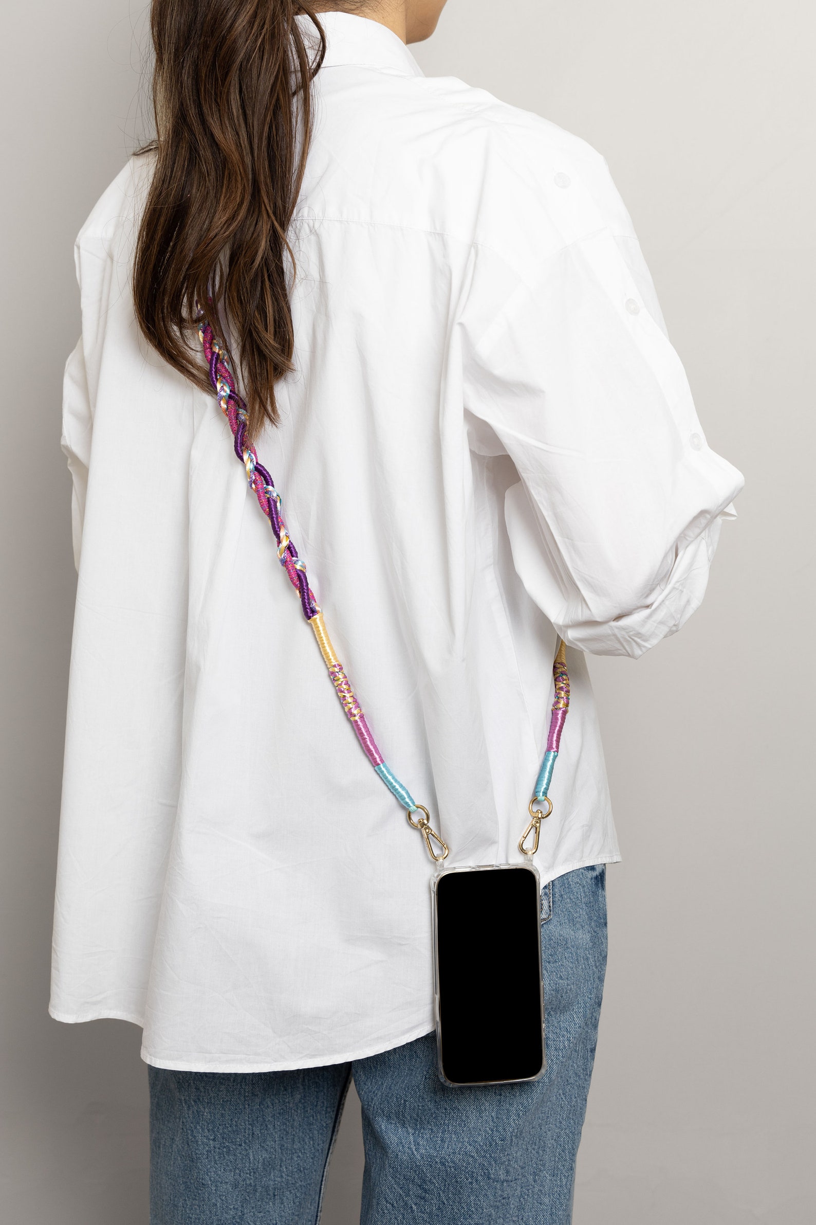 Crossbody Phone Strap/ iPhone Case With Long Strap/ Handmade Phone ...