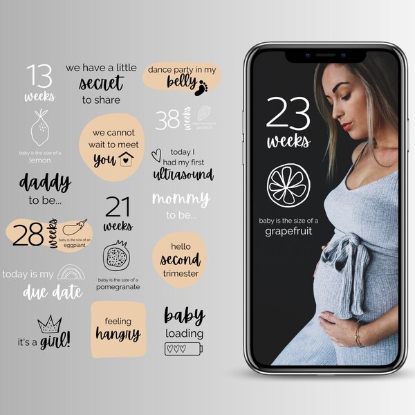 Pregnancy Stickers - Etsy