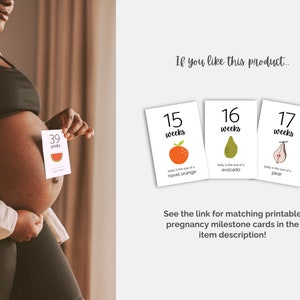 How Big is Our Baby Printable Week by Week Fetal Growth Chart Poster ...