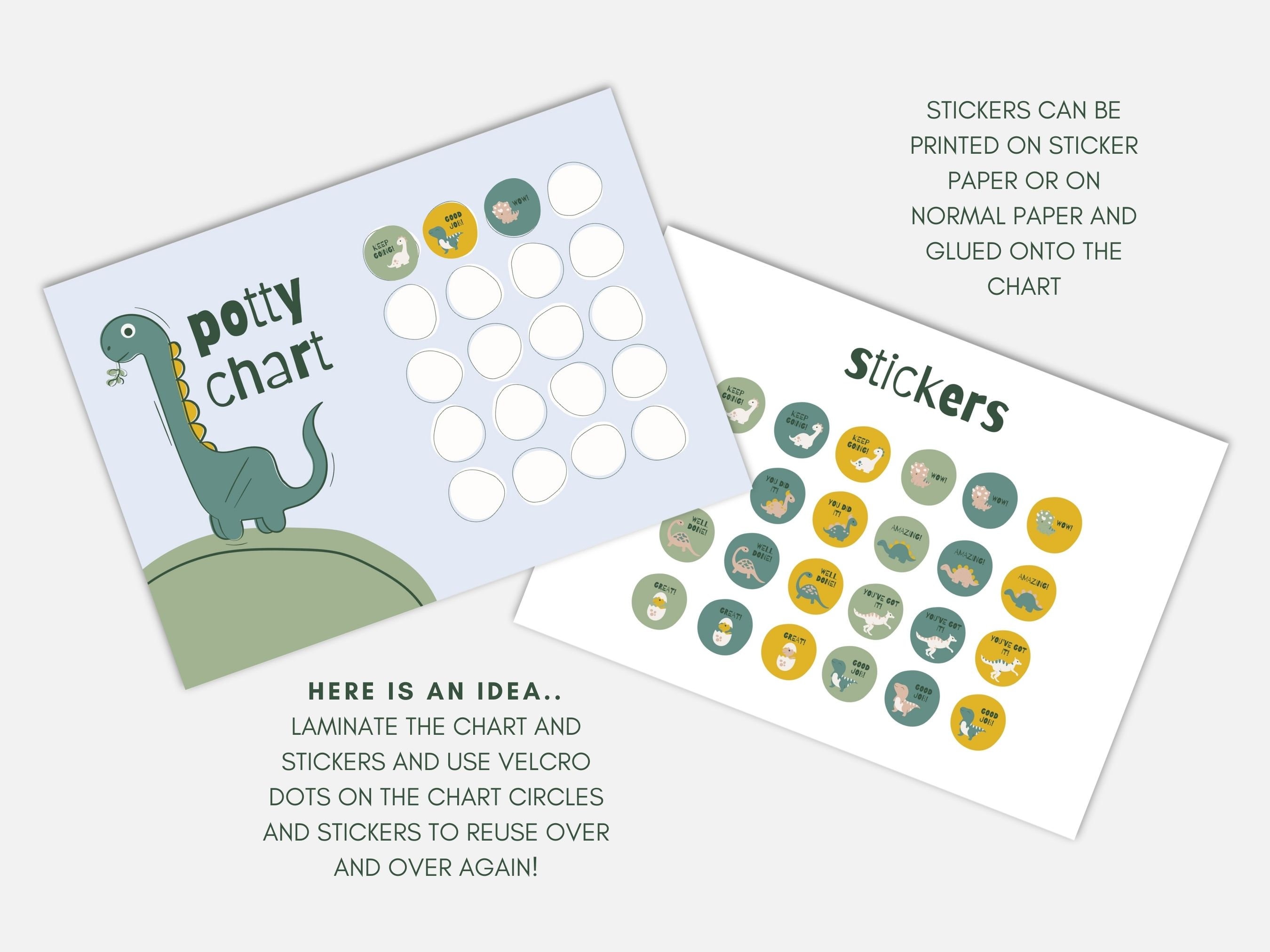 Printable Potty Chart | Reward Chart | Dinosaur Potty Training Chart ...