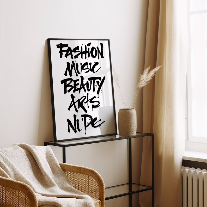 Brush Lettering Art Print, Typography Wall Art, Typography Art Print ...