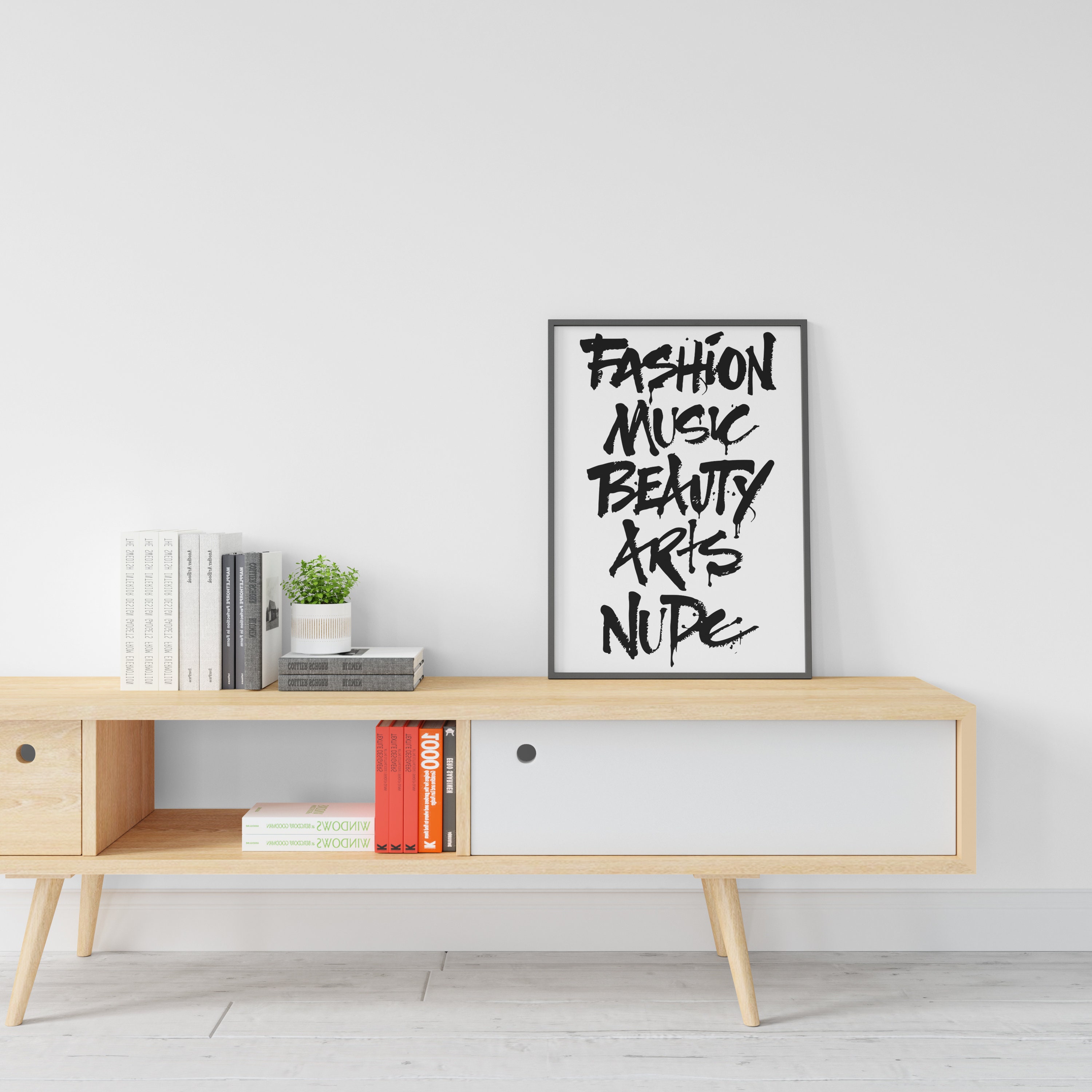 Brush Lettering Art Print, Typography Wall Art, Typography Art Print ...